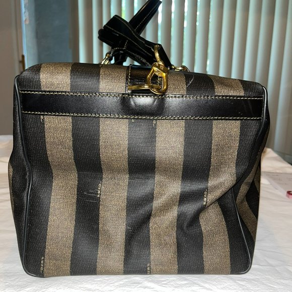 Fendi | Bags | Authentic Fendi Pequin Travel Shoulder Bag Brown | Poshmark